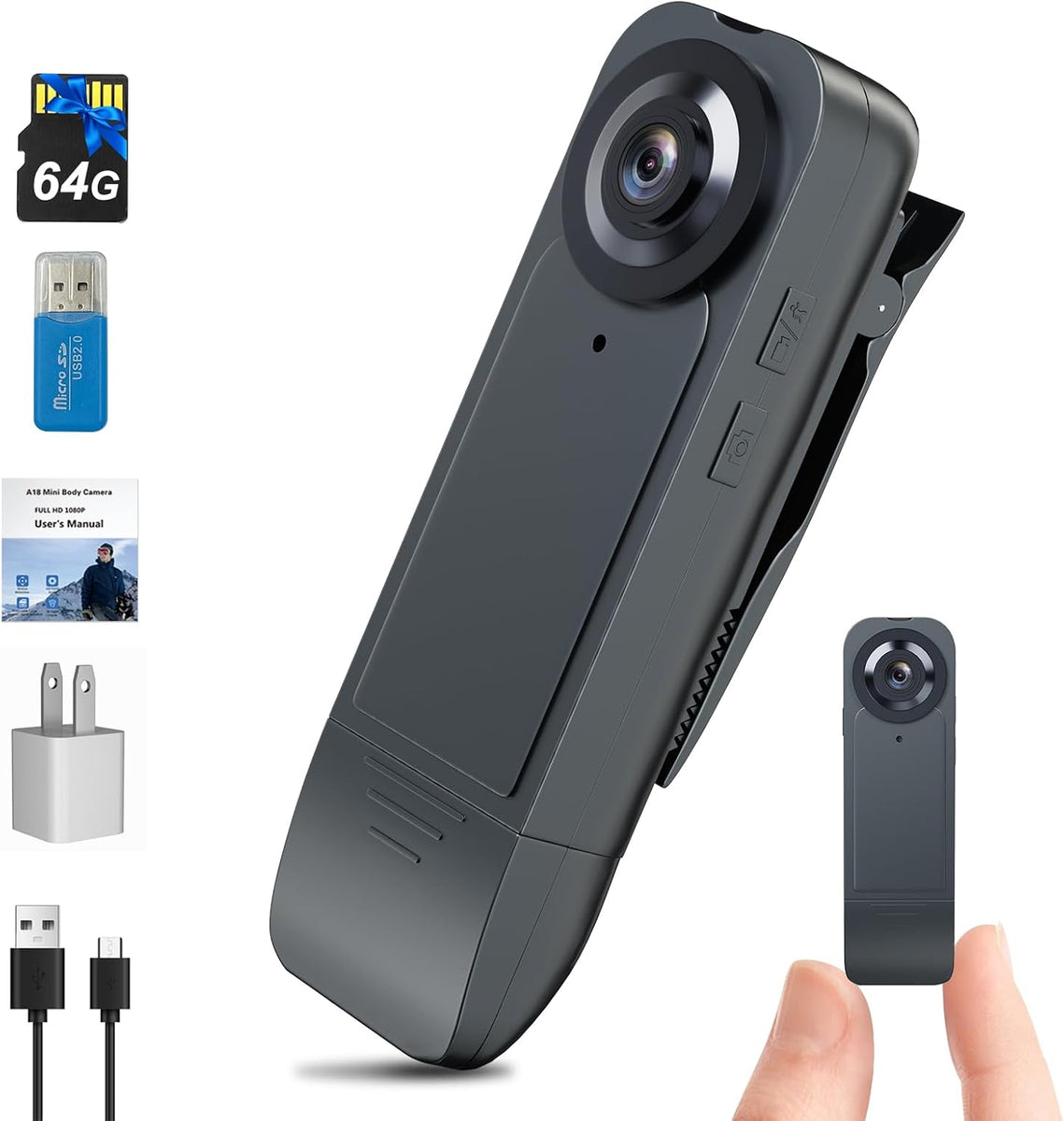 Mini Body Camera - 1080P HD Recorder with 64GB Storage – Lizvie