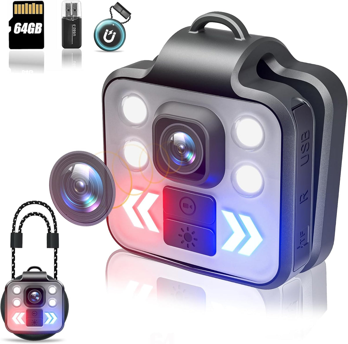 Waterproof Headlamp Body Camera: Audio & Video Recording – Lizvie