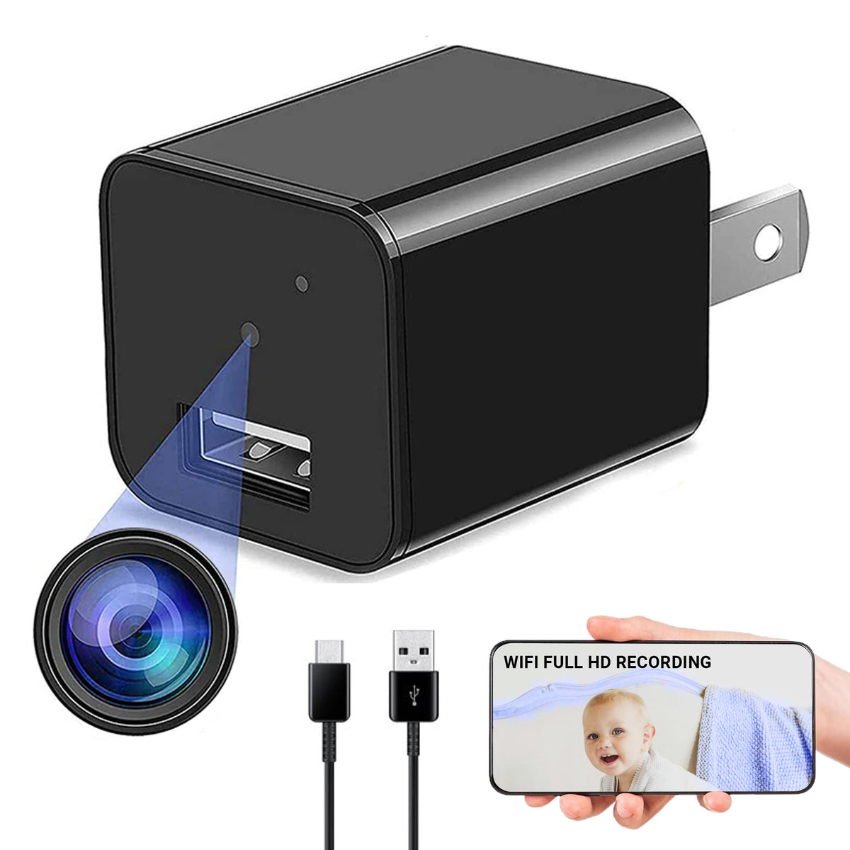 Wireless USB Charger Camera - WiFi Security with Remote Viewing – Lizvie